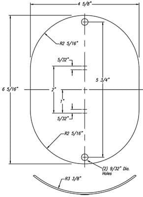 5 x 6.25 inch Aluminum Oval Curved Handhole Cover - Hand Hole Covers ...